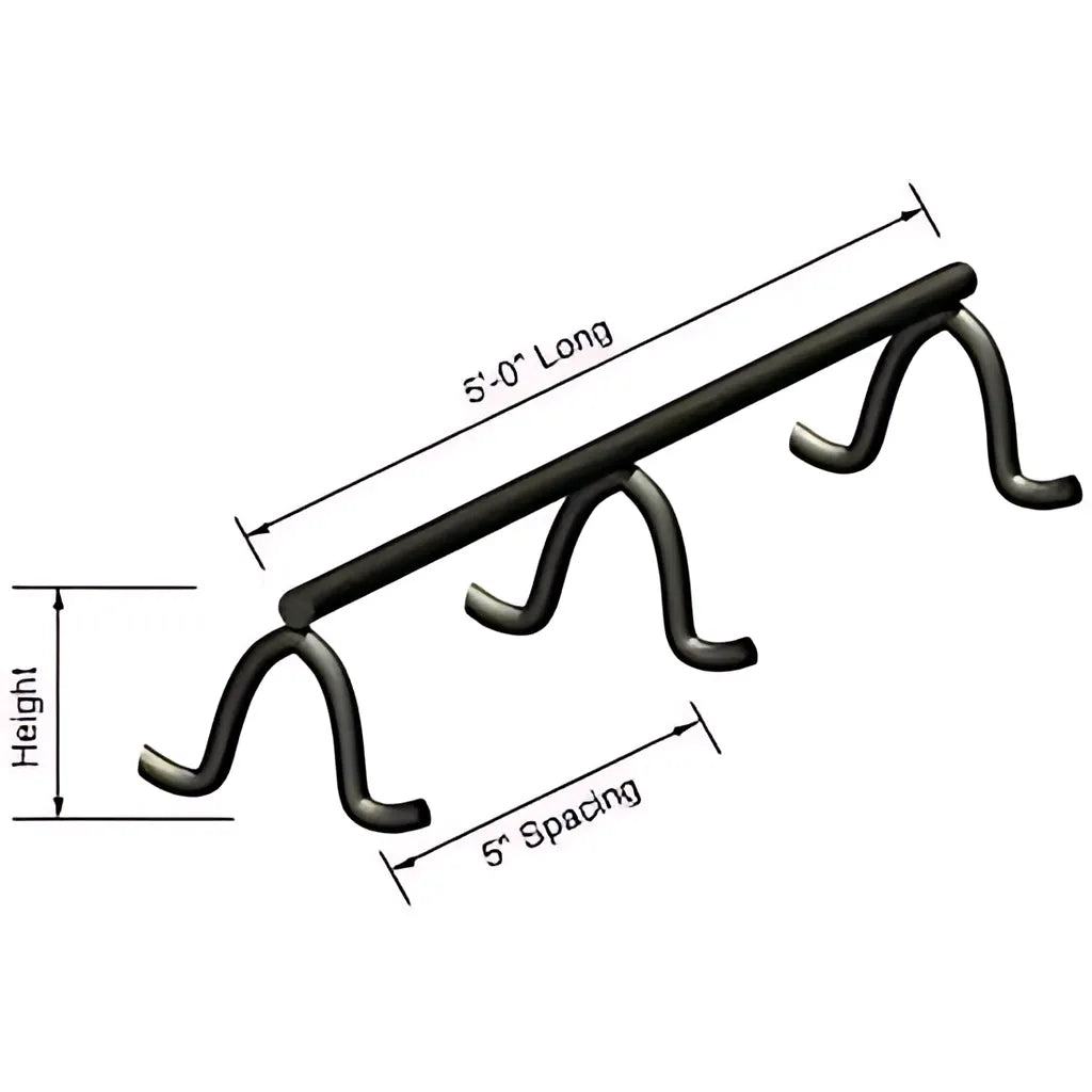 OCM METAL REBAR 1" UPPER LIFT SUPPORT SLAB BOLSTER WITH PLASTIC TIP ...