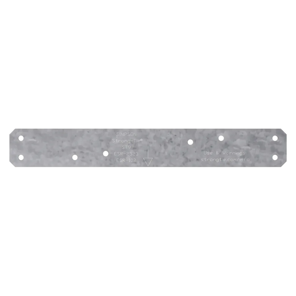 ST 9 in. 16-Gauge Galvanized Strap Tie (Pack of 100) – ProContractor Supply